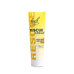 Bach RESCUE Cream, Hydrating Skincare for Hands, Body and Face, Shea Butter, Homeopathic Stress Relief Flower Essences, Fragrance-Free, Paraben-Free, 30g