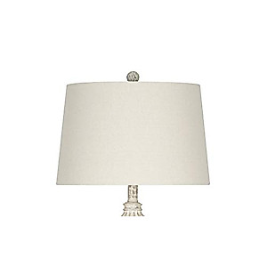 Catalina 22798-000 Rustic Farmhouse Faux Wood Urn Floor Lamp, 59", Distressed White