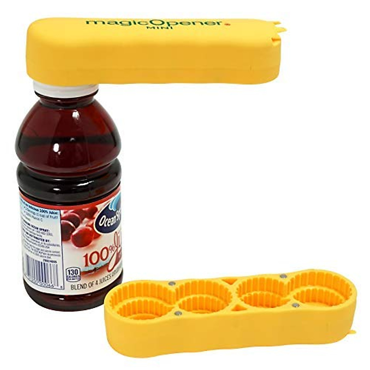 magic Opener MINI | 3-PACK Special | Soda/Water & Juice Bottle Openers | Twist off Plastic Bottles ez | Open 8 different cap sizes | Arthritis Help | Elderly Aids | Pull Tab Soup Cans Helper | Gifts