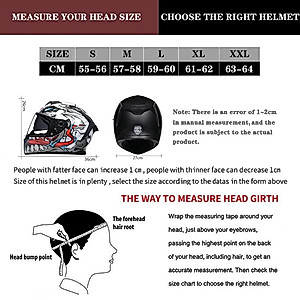 BDTOT Bluetooth Motorcycle Helmet, Full Face Flip Up, DOT Approved, Tail Wing Design, Noise Reduction, Anti-Fog Double Visor, Compatible with ATV, Color C