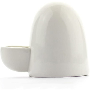 Dahey Drinking Water Feeder Ceramics Slient Bottle Waterer Automatic Small Pets for Hamster Hedgehog Chinchilla Ferret Small Guinea Pig, White, 8Oz