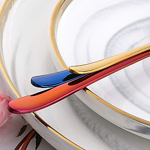 8-pieces Metal Round Soup Spoon 7.4-Inch Metal Korean Dinner Spoon Stainless Steel Table Spoons by Buyer Star