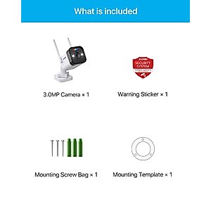ZOSI ZG1883M Add-on 3MP Spotlight Wireless Security Camera,Outdoor Indoor WiFi IP Network Camera,2 Way Audio,Night Vision,Only Compatible with ZOSI NVR Network Video Recorder System(Model:ZR08PU)