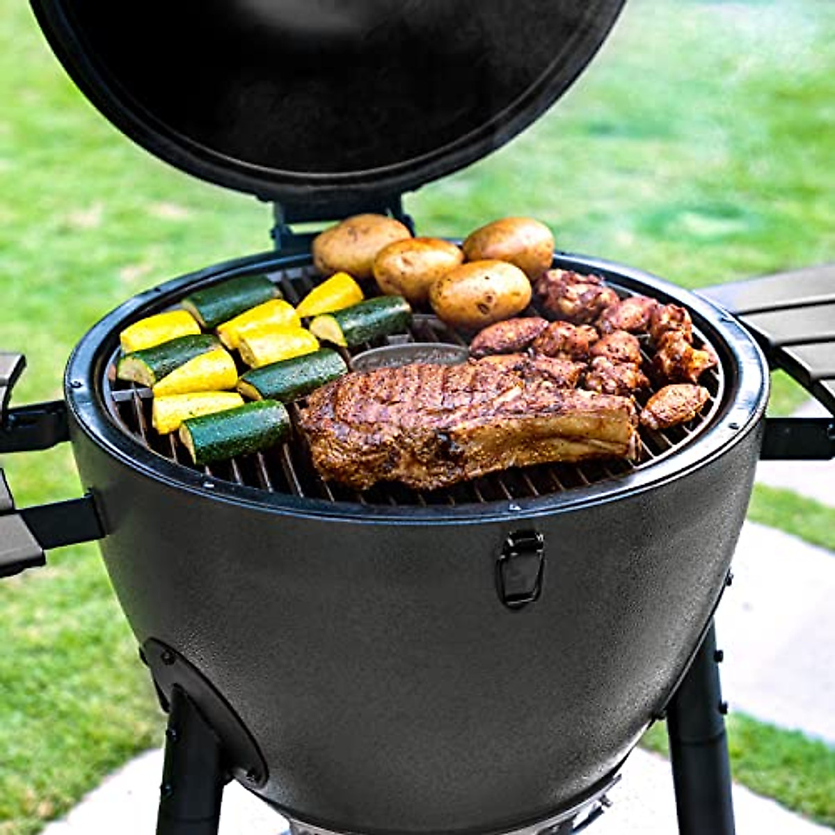 Char-Griller E16620 Akorn Kamado Charcoal Grill, Graphite