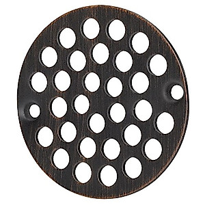 Designers Impressions 651816 Oil Rubbed Bronze Screw In Shower Drain Strainer - 4" Diameter