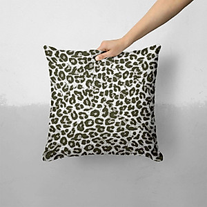 iiRov Neutral Cheetah Print Vector V3 - Custom Decorative Home Decor Indoor or Outdoor Throw Pillow Cover Plus Cushion Set for Sofa, Bed or Couch (Pillow CASE Cover Plus Cushion)