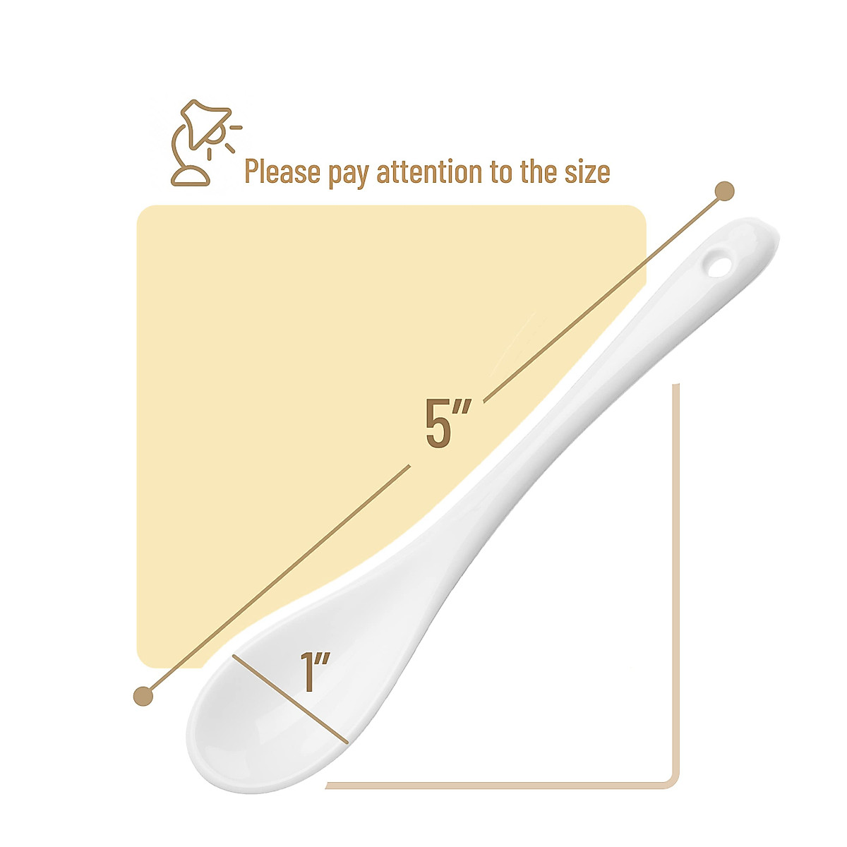 BTaT- Tea Spoon, Set of 12, White Porcelain, Espresso Spoons, Ceramic Spoon, Ceramic Spoons, Ceramic Teaspoon, Ceramic Spoons Small, Spoon for Tea, Tea Spoon for Loose Tea, Christmas Gifts