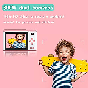 ieGeek Kids Camera,Kids Digital Camera 1080P 2.8 Inch Rechargeable Touch Screen Camera Toddler Toys Video Recorder Gifts for Kids 3-12 with 32G Memory Card