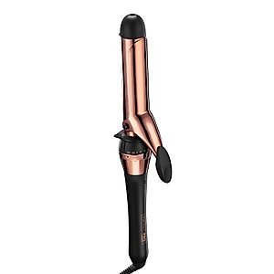 INFINITIPRO BY CONAIR Rose Gold Titanium 1 1/4-Inch Curling Iron, 1 ¼ inch barrel produces loose curls – for use on medium and long hair
