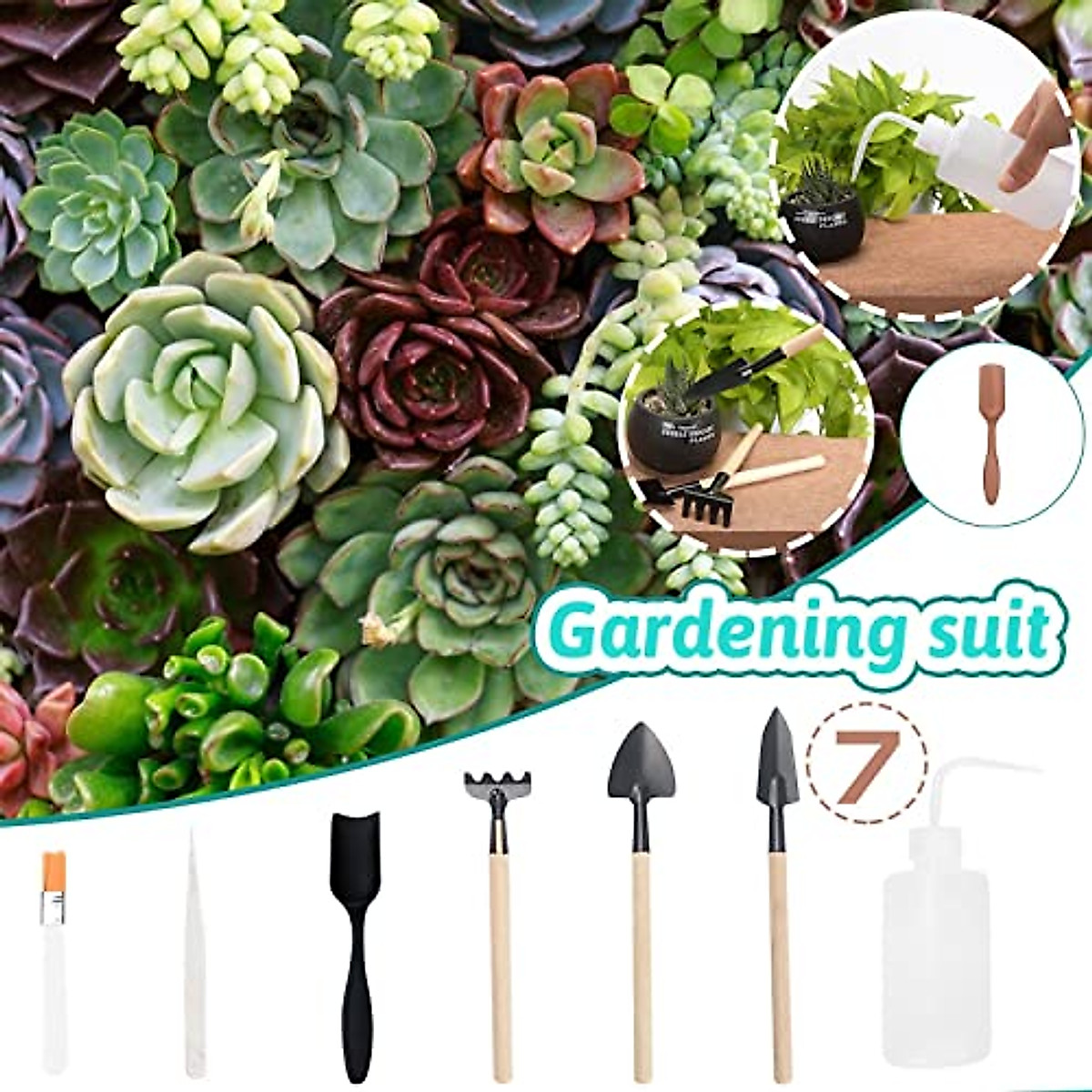 Snow Shovel for Heavy Snow - Piece Tools 7 Shovel Set Succulent Gardening Rake Fork Garden Patio & Garden