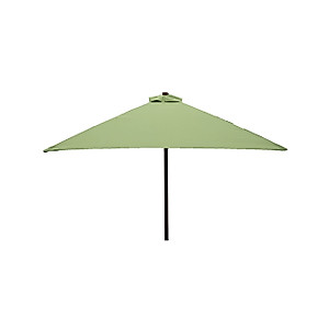 Heininger 1234 DestinationGear 6.5' Square Lime Classic Wood Patio Umbrella