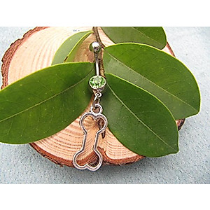 2Pcs Dog Bone Belly Ring