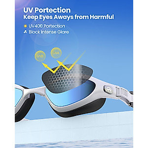 OutdoorMaster Goby Swim Goggles - Anti-fog Swimming Goggles with Lens Interchangeable for Adult Men Women Youth