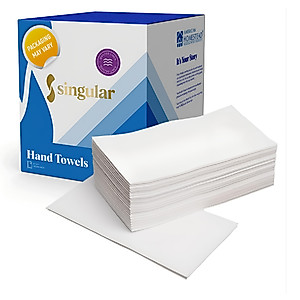 AH AMERICAN HOMESTEAD Disposable Paper Hand Towels for Bathroom - White Guest Napkins - Linen Like and Feel - Ideal for Wedding Reception or Dinner Party (200 Count - Smooth Crisp - Large 15.5" x 12")