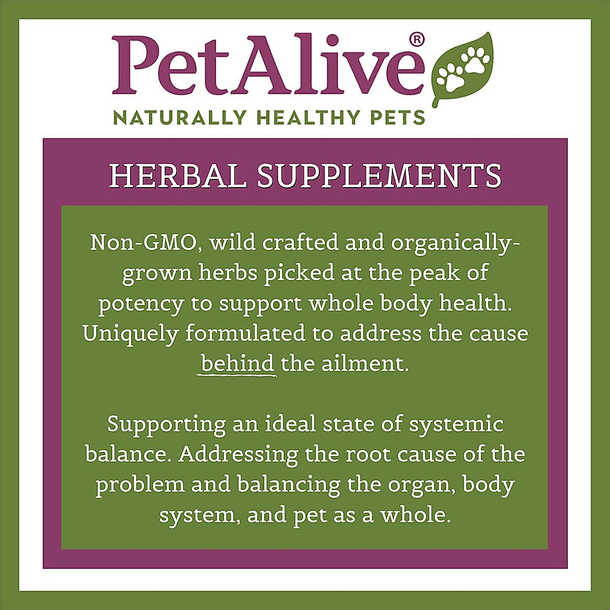 PetAlive C-Caps - All Natural Herbal Supplement Promotes Cellular and Immune System Health in Dogs and Cats - 60 Veggie Caps