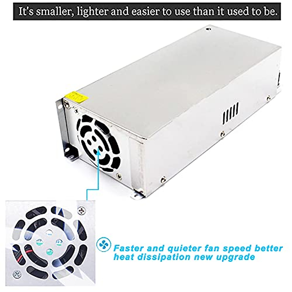 EAGWELL 48V 1200W DC Universal Regulated Switching Power Supply, 25A, 96-130V AC to DC 48 Volt LED Driver, Converter, Transformer for LED Strip Light, CCTV, Computer Project, 3D Printer