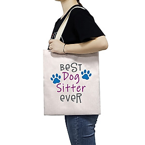 TSOTMO Dog Sitter Gift Dog Walker canvas tote bags Gift Best Dog Walker Ever canvas tote bags Gift Dog Lover Gift Pet Owners Gift (DogSitter canvas)