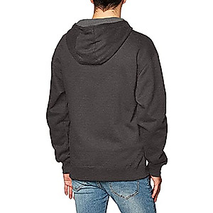 Dickies Men's Big Full Zip Fleece Hoodie, Dark Heather, X-Large Tall