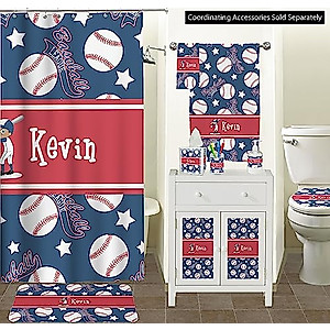 RNK Shops Baseball Waste Basket - Double Sided (Black) (Personalized)