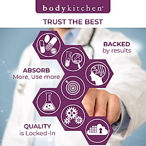 Body Kitchen Mega NAC (N-Acetyl Cysteine) 600 mg with Quercetin, Supports Respiratory Health and Immune Function and Promotes Liver and Kidney Detox, Veggie Caps, (Pack of 1)