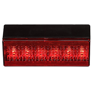 Attwood 14064-7 LED Low-Profile Trailer Light Kit — 2 Stop/Tail/Turn Submersible LED Lights, License Plate Bracket, Wiring Harness