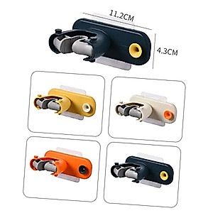 CRILSTYLEO 4pcs Mop Broom Holder Broom Wall Mount Wall Mounted Clothes Hanger Punch Garage Broom Holder Wall Mounted Shelves for Wall Mount Clothes Mounted Mop Holder Cleaning Tools