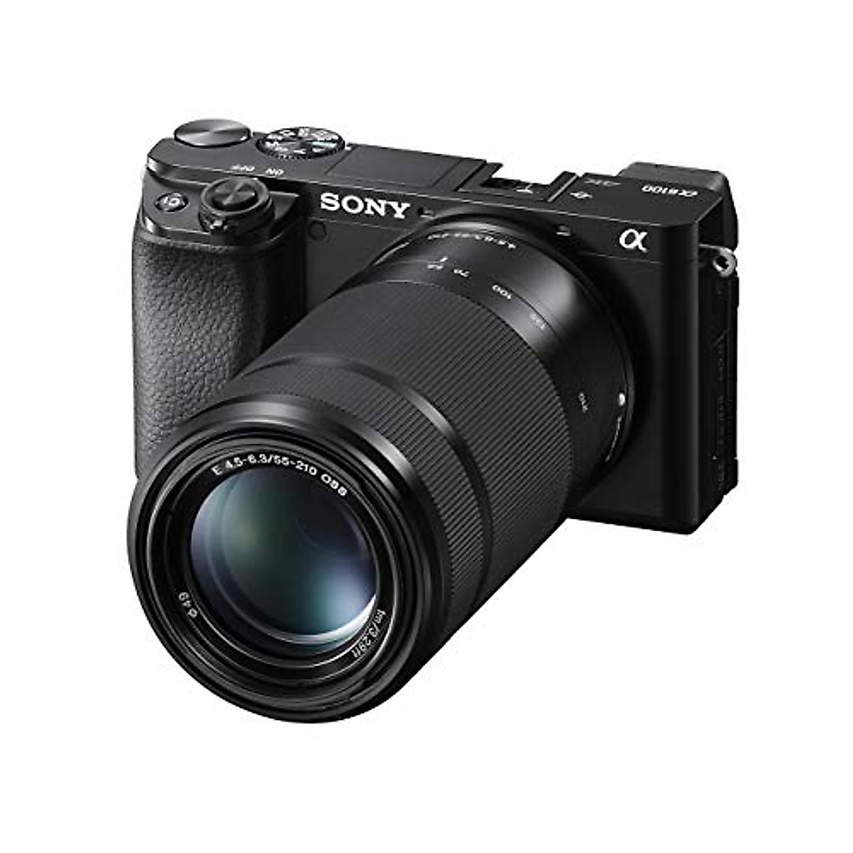 Sony Alpha A6100 Mirrorless Camera with 16-50mm and 55-210mm Zoom Lenses, ILCE6100Y/B, Black (Renewed)