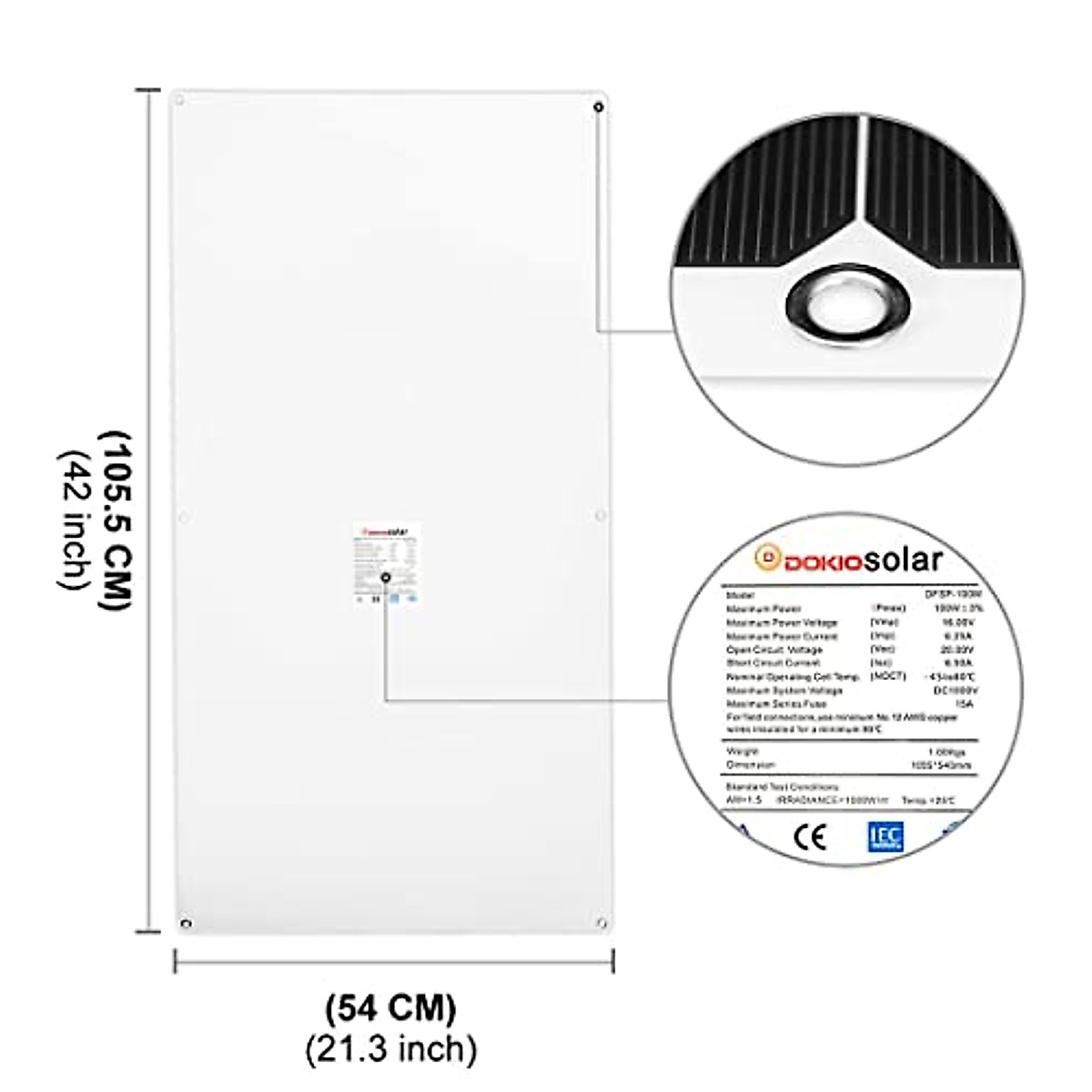 Flexible Monocrystalline Solar Panel Can Charge 12V Battery for Car/Boat/ Home Waterproof Solar Panel (18V 100W 3pc)