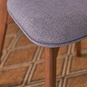 Christopher Knight Home Abrielle Mid-Century Modern Fabric Dining Chairs with Natural Walnut Finished Rubberwood Frame, 2-Pcs Set, Dark Grey / Natural Walnut