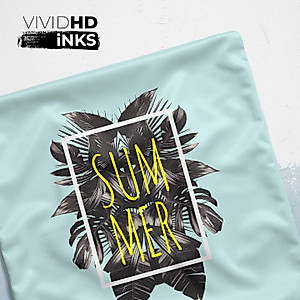 iiRov Summer Design Ink-Fuzed Decorative Throw Pillow - Mint Summer Time