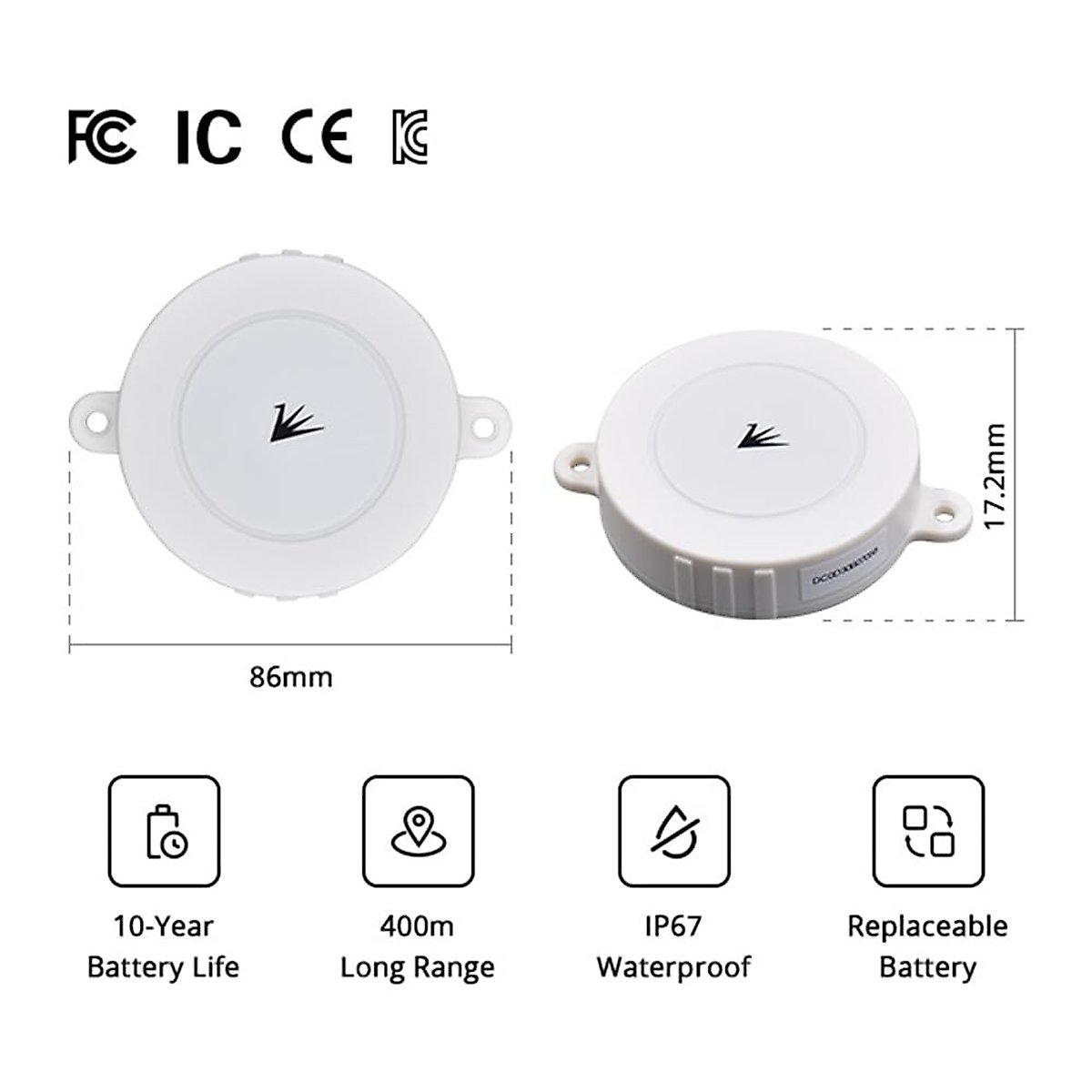 Feasycom Dialog DA14531 chip 10 Years Battery Life Waterproof BLE 5.1 Could be Fixed Beacon Eddystone iBeacon Tag Support Android & iOS Devices