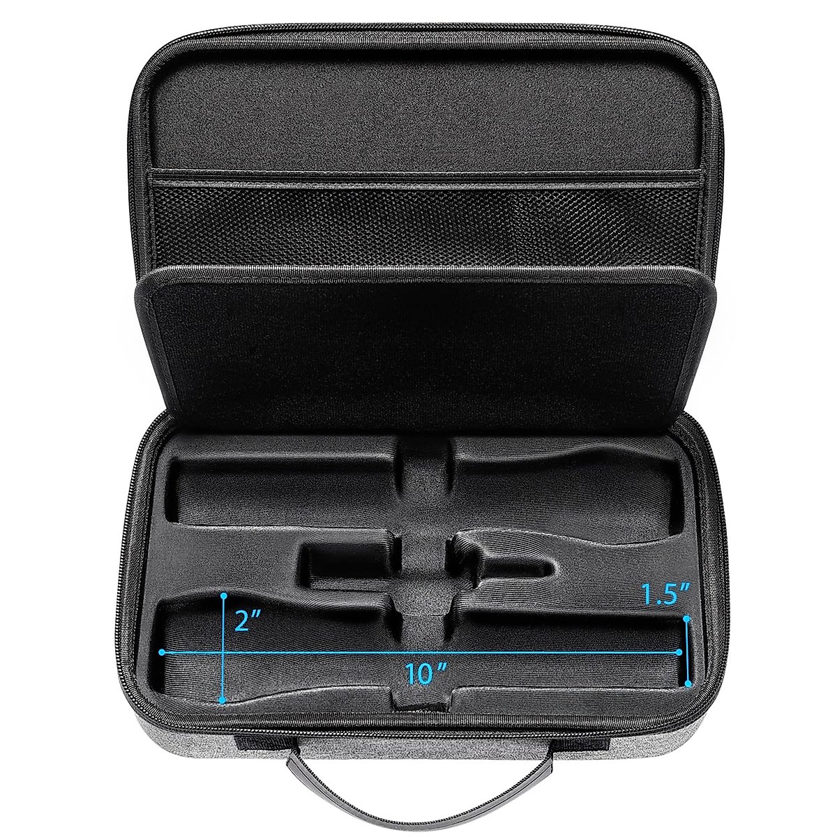 Bietrun Wireless Microphone Portable Storage Case, for Bietrun WXM02 WXM04 WXM19 WXM21, Dual Mic Bag with EVA Hard Shell Exterior, Case Only, for Travel Outing Handheld