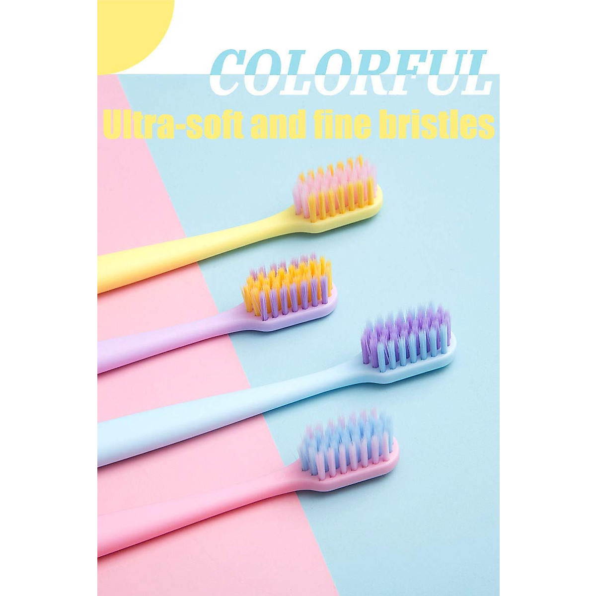 ARASO [8 Packs] Kids Toothbrush, Extra Soft Lovely Pastel Tone ICE-Cream Tooth Brush for Kids 2-8 Years (ICE Cream 8 Pack)