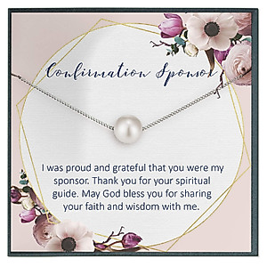Grace of Pearl Confirmation Sponsor Gift for Women, Catholic Sponsor Gifts for Sponsors, Sponsors Gift Idea