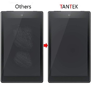TANTEK [2-Pack Screen Protector for All-New Fire 7 / Fire 7 Kids Edition (9th/7th Gen, 2019/2017 Release),Tempered Glass Film,Ultra Clear,Anti Scratch,Bubble Free