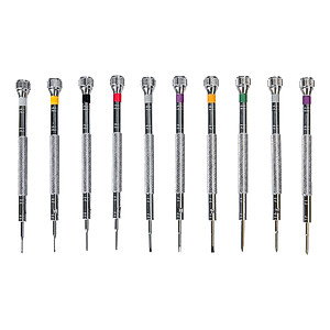 10pcs Precision Slotted and Watch Screwdriver Set Different Sizes With 5 Extra Replace Blades Watchmaker Screwdriver Tools for Watch,Jewelry,Eyeglass