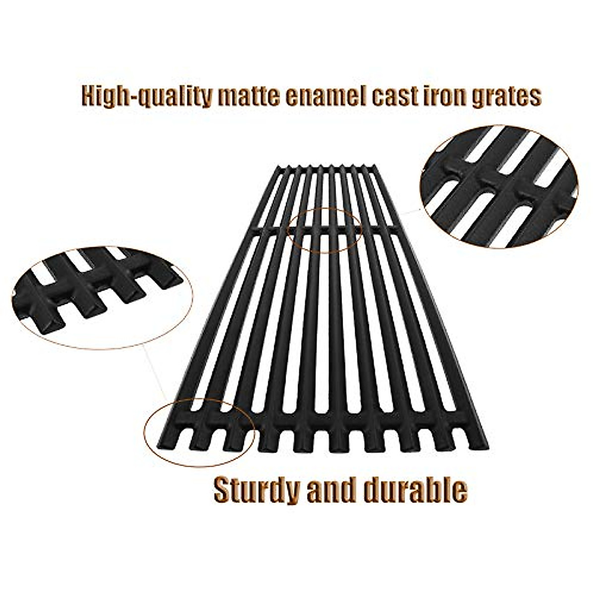 18 7/16" Emitter Plates & Infrared Grill Grates Replacement Parts for G515-4700-W1 G519-A400-W1 & G526-0007-W1 Charbroil Tru-Infrared 463270915, 463246909, 463246910, 463247009, 463247109, 3PCS Set