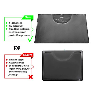 1 Inch Thick Barber Cutting Chair Salon Floor Mats for Beauty Hair Stylist Station Anti Fatigue (Black, 5 Ft × 3 Ft Rectangle)
