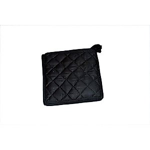 HC Covers 100% Cotton 7" x 7" Inches Pot Holder Non-Slip & Highest Protection & Performance Color - Black - { Pack of 10 } Heat Resistance and Hypoallergenic