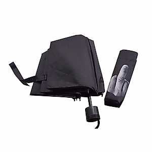 Fashion Vertical Middle Finger Foldable Rain Umbrella Wind Resistant Windproof Floding Travel Umbrella
