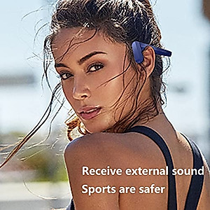 Wireless Air Conduction Headphones Bluetooth Open Ear Sport Headphones with Microphones, Foldable Lightweight Running Headphones Portable Neckband Headphones-1*Black