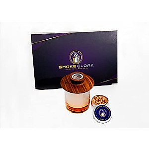 Cocktail Smoker Kit - Smoke Cloak - Old Fashioned Cocktail Kit - Whiskey Smoker Kit - Bourbon gifts for men - Drink Smoker (Torch Sold Separately)