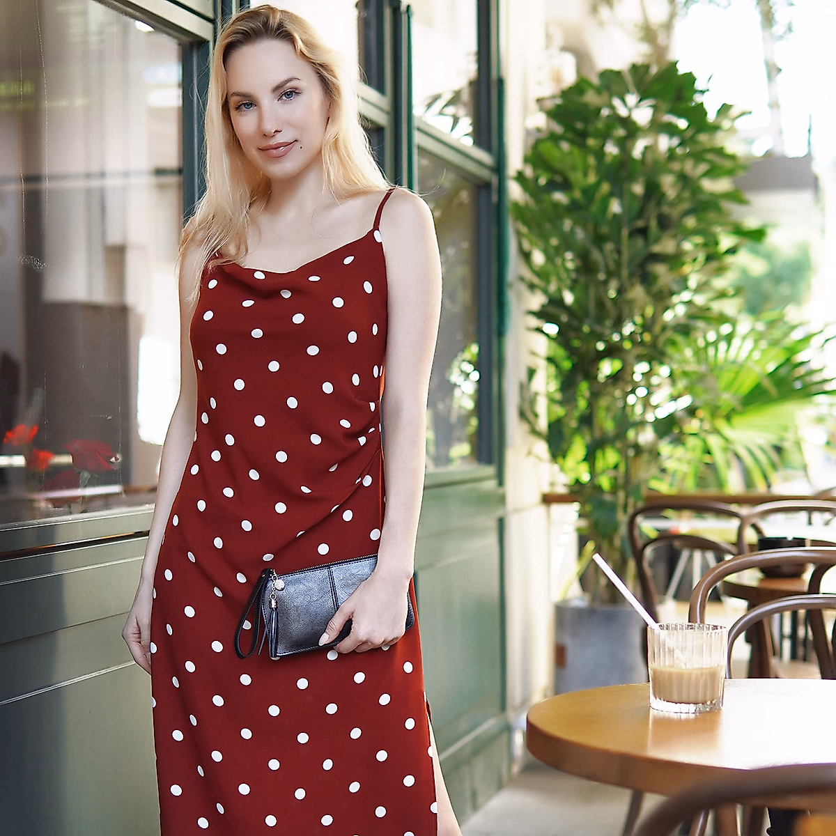 befen Black Women's Genuine Leather Wristlet Clutch Cell Phone Wallet Purses for Women, Trendy Evening Wallet Bags for iPhone 14 Pro Max