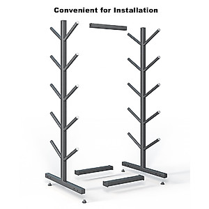 Yoga Mat Holder Floor Storage Yoga Mat Rack Organizer, Double Sided 5-Tier Workout Equipment Storage Holder with Accessories, Mobility Display Shelf, Holds 5-10 (Size : Capacity 5)