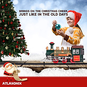 Kids Train Set - Electric Train Set for Boys 3-5 w/Lights & Sound, Train Toy Railway Kits Gift Toy w/Steam Locomotive Engine, 4 Horses & Tracks, for 4-7