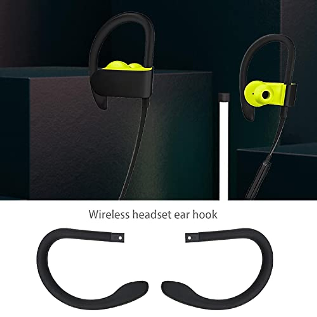 Pair of Ear Hooks Wireless in-Ear Headphone Ear Hooks Loop Clip Anti-Drop Headphones Protective Holders Replacement Compatible with PowerBeat 3