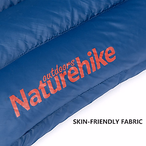 Naturehike Down Sleeping Bag 800 Fill Power Lightweight Compact for Backpacking Camping Hiking Traveling with Compression Sack (Dark Blue(42.8℉), Large（78.7" L x31.5 W）)
