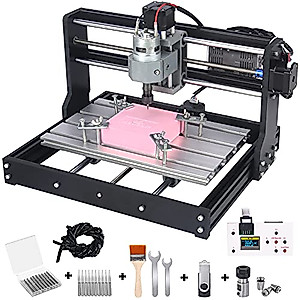 CNC Router Machine 3018 Pro, mcwdoit Simple Assembly Version, Desktop Wood Acrylic Plastic PCB MDF Engraving, 3 Axis with Offline Controller, Mill Bits, Working Area 11.8 * 7.1 * 1.8″