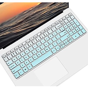 Keyboard Cover for Dell inspiron 15 17 3501 3502 3505 5501 5502 5505 5508 5509 5584 5590 5593 5594 5598 7500 7501 7506 7590 7591 7706 7790 7791, G15 5520 5525 5515 5510 Series Laptop - Gradual Mint