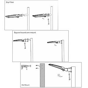 HYPAILUSLED Power Switchable 200W 240W 300W LED Shoebox Light 3000K 4000K 5000K CCT Adjustable Outdoor Commercial Parking Lot Street Yard Area Lighting Fixtures 110-277V (AM Slip Fitter Bracket)